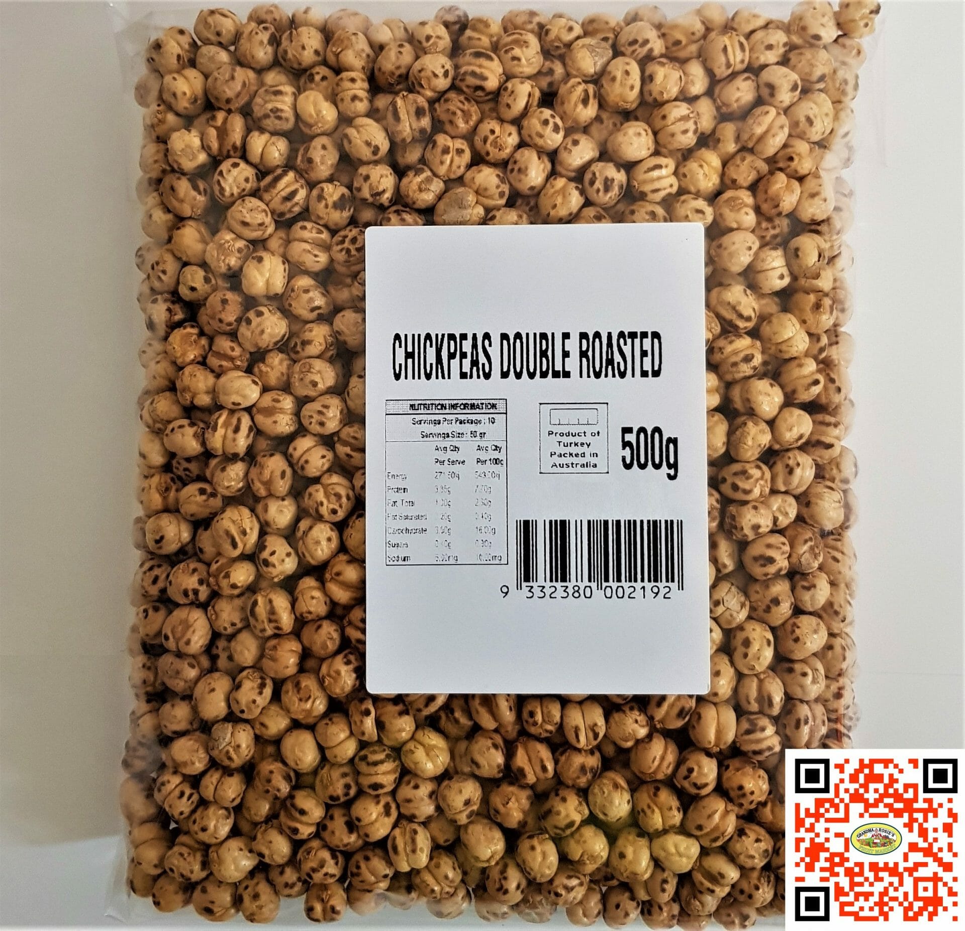 CHICKPEAS DOUBLE ROASTED 500gm *PREMIUM QUALITY* – Grandma Rosies