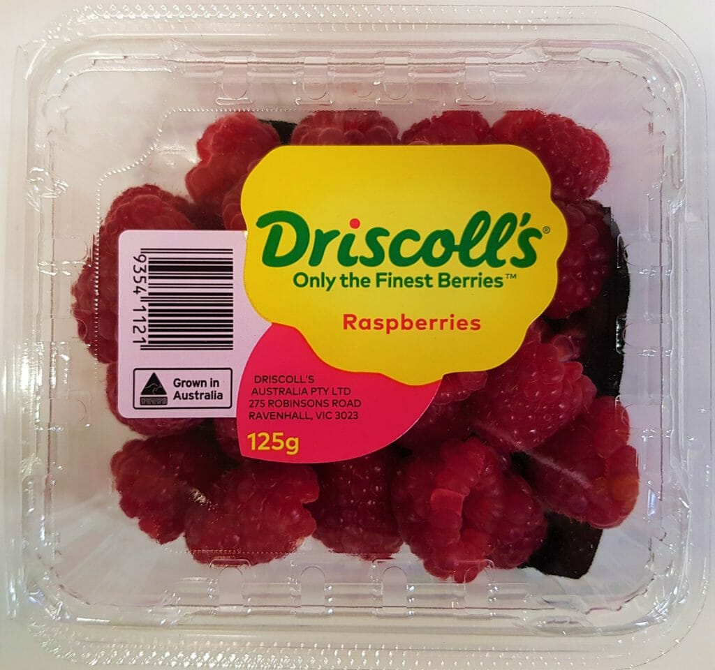 Raspberry Driscoll’s 125gm punnet *PREMIUM QUALITY* *LARGE BERRIES ...