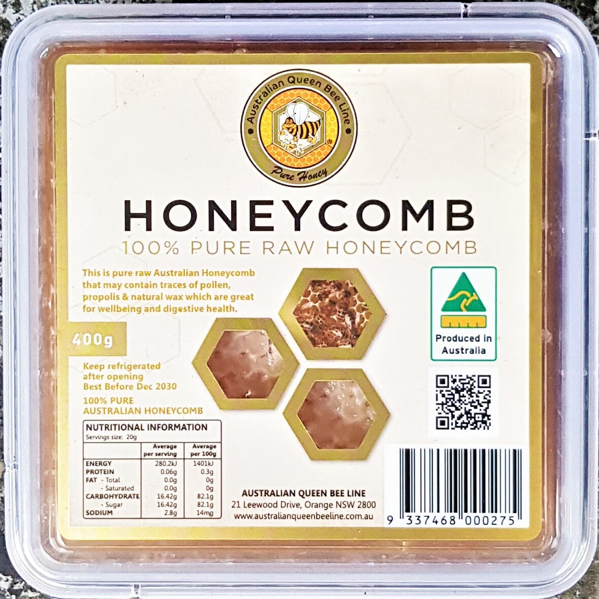Honeycomb Yellowbox 400gm. *BEST QUALITY* *100% Australian Honeycomb ...